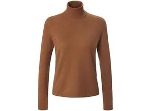 4061389957329 - Rollkragen-Pullover aus 100% Premium-Kaschmir Cashmere braun 36