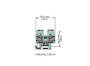 4044918478458 - 870-911 Durchgangsklemme 5 mm Zugfeder Belegung L Grau 100 St