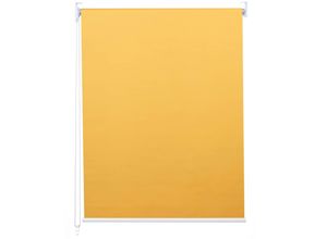 4057651282442 - Rollo MCW-D52 Fensterrollo Seitenzugrollo Jalousie Sonnenschutz Verdunkelung blickdicht 80x160cm ~ gelb