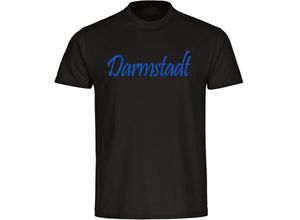 4068859065881 - multifanshop Herren T-Shirt - Darmstadt - Schriftzug - Druck blau - Männer