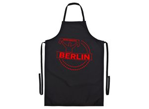 4068859134259 - multifanshop Grillschürze - Berlin rot - Meine Fankurve - Druck rot - Schürze