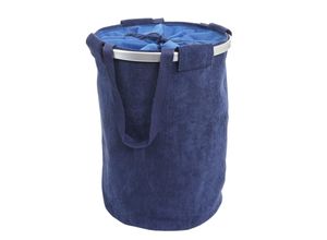 4057651543031 - Wäschesammler MCW-C34 Laundry Wäschekorb Wäschesack Wäschebehälter mit Kordelzug Henkel 55x39cm 65l ~ cord blau