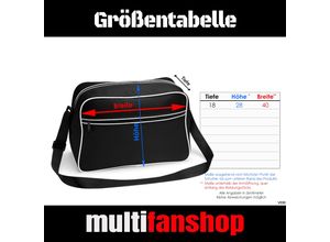 4068859506384 - multifanshop Retrotasche - Frankfurt - Schriftzug - Druck rot - Tasche