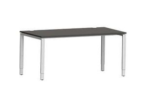 4250510882139 - Genius Schreibtisch Modena Flex Rechteck 4-Fuß Rechteckrohr B 1600 x T 800 x H 650-850 mm graphit weißaluminium