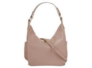 4260543050535 - Shopper SAMANTHA LOOK Damen Gr B H T 35cm x 25cm x 10cm onesize rosa Leder unifarben Taschen echt Leder Made in Italy