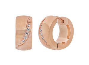 9008005300720 - Paar Creolen Ohrringe Ohrringe Gr Titan rosegold (roségoldfarben) Damen Creolen