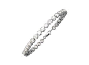 4006046276771 - Armband VIVANCE Silber 925 rhodiniert 34x Zirkonia Armbänder Gr 195cm Silber 925 (Sterlingsilber) weiß Damen Armbänder Silber