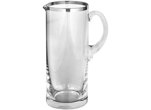 4042911730610 - Wasserkrug FINK PLATINUM Karaffen Gr 1200 ml silberfarben (transparent silberfarben) mit handbemalter Platinumauflage Fassungsvermögen ca 12 Liter