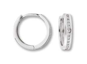 4069415446847 - Paar Creolen Zirkonia Ohrringe aus 925 Silber Gr Damen mit Zirkonia Silber 925 (Sterlingsilber) silberfarben (silber) Damen Silber Schmuck