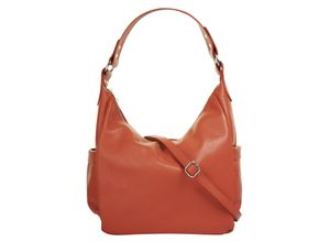 4260543050528 - Shopper SAMANTHA LOOK Damen Gr B H T 35cm x 25cm x 10cm onesize orange Leder unifarben Taschen echt Leder Made in Italy