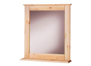 4029686515420 - Badspiegel WELLTIME Venezia Landhaus Sund braun (holzfarben) Spiegel B H T 58cm x 654cm x 12cm Breite 58 cm aus Massivholz B58cm H654cm T12cm