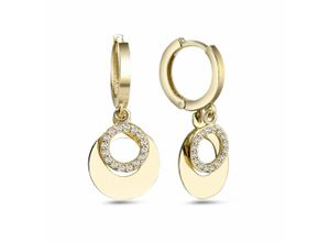 4260647221831 - Paar Creolen DKENIZ 925 - Sterling Silber vergoldet Ohrringe Gr ONE-SIZE Silber 925 (Sterlingsilber) goldfarben (gold weiß) Damen Klappcreolen Ohrschmuck