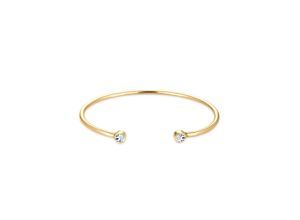 4050878536282 - Armreif ELLI Armreif Trend Kristalle 925 Silber Armbänder Gr 17 cm mit Stein Silber 925 (Sterlingsilber) goldfarben (gold weiß) Damen Armreifen