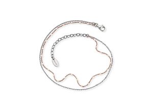 4260562161953 - Fußkette ENGELSRUFER TWIN SILBER BICOLOR ERF-LILTWIN-BICOR Fußkettchen Gr Silber 925 (Sterlingsilber) rosegold (silberfarben roségoldfarben) Strandaccessoires