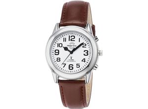 4260736031853 - Funkuhr Sprechende Uhr MTGA-10806-12L Armbanduhren braun Herren Quarzuhren Armbanduhr Quarzuhr Herrenuhr