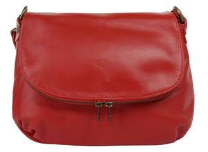4260543049287 - Umhängetasche PIKÉ Damen Gr B H T 29cm x 24cm x 8cm onesize rot Leder gepflegt Taschen echt Leder Made in Italy