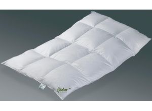 4003589064353 - Daunenbettdecke FJÖDUR Fabiennes Royal Bettdecken Gr B L 155 cm x 220 cm polarwarm weiß Allergiker Bettdecke In verschiedenen Größen erhältlich