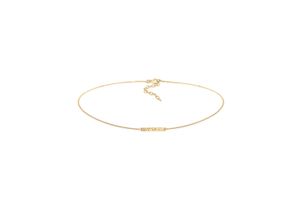 4050878577162 - Collier ELLI Choker Platte Gehämmert 925er Silber Halsketten Gr 36 ohne Stein Silber 925 (Sterlingsilber) Länge 36 cm goldfarben (gold) Damen