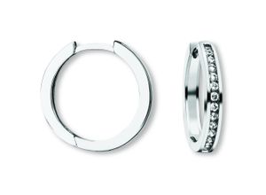 9145546197034 - Paar Creolen Zirkonia Ohrringe aus 925 Silber Gr Damen mit Zirkonia Silber 925 (Sterlingsilber) silberfarben (silber) Damen Silber Schmuck