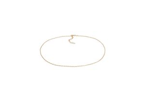 4050878592899 - Kette ohne Anhänger ELLI Choker Panzerkette Gedreht Singapur 925 Silber Halsketten Gr 36 ohne Stein Silber 925 (Sterlingsilber) Länge 36 cm goldfarben (gold) Damen