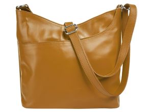 4260543051617 - Umhängetasche SAMANTHA LOOK Damen Gr B H T 25cm x 20cm x 5cm onesize gelb Leder unifarben Taschen echt Leder Made in Italy