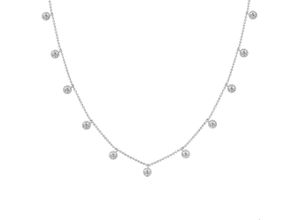 4006046351867 - Kette mit Anhänger CAÏ 925 - Sterling Silber rhodiniert rund Zirkonia Halsketten Gr 40 + 5cm Silber 925 (Sterlingsilber) Länge 45 cm Breite 10 mm weiß Damen