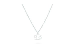 4260646056748 - Kette mit Anhänger BEKA&BELL 925-Sterling Silber Glänzend 42cm Krebs Halsketten Gr 42cm Silber 925 (Sterlingsilber) Länge 42 cm weiß Damen Ketten mit Anhänger