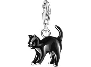 4051245004199 - Charm-Einhänger THOMAS SABO Schwarze Katze 0701-007-11 Charms silberfarben (silberfarben schwarz) Damen