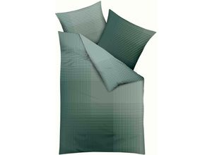 4054141114412 - Bettwäsche KAEPPEL Master Gr B L 240 cm x 220 cm 1 St 2 St Mako-Satin B L 80 cm x 80 cm & 80 cm x 80 cm grün (jade) mit Karomuster