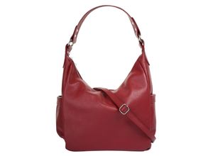 4260543050542 - Shopper SAMANTHA LOOK Damen Gr B H T 35cm x 25cm x 10cm onesize rot Leder unifarben Taschen echt Leder Made in Italy