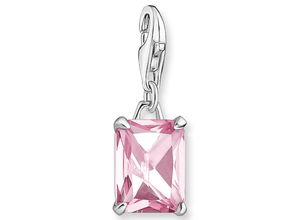 4051245550887 - Charm-Einhänger THOMAS SABO rosa Stein 1920-051-9 Charms bunt (silberfarben rosa rosa) Damen Charms Anhänger mit Zirkonia (synth)