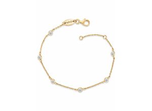 4260463194258 - Silberarmband ENGELSRUFER Little magic ARMBAND MOONLIGHT GOLD PLATED ERB-LILMOON-ZI-G Armbänder Gr Silber 925 (Sterlingsilber) silberfarben (silber 925 goldfarben weiß) Damen Trachtenmode mit Zirkonia (synth)