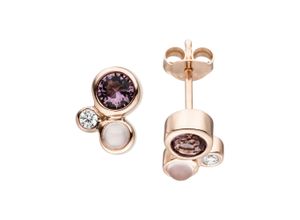 4061861067003 - Paar Ohrstecker JOBO Ohrringe Gr Silber 925 (Sterlingsilber) rosegold (roségoldfarben) Damen 925 Silber roségold vergoldet Glassteine 4 Zirkonia