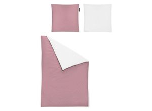 4005367792908 - Wendebettwäsche IRISETTE Jessica Bettwäsche Gr B L 155 cm x 220 cm (1 St) B L 80 cm x 80 cm (1 St) Mako-Satin rosa Bettwäsche 155x220 cm zeitlose Instagram-Blogger-Kollektion