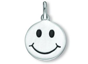 4067551505121 - Kette mit Anhänger Smiley aus 925 Silber Ø 125 mm Halsketten Gr Silber 925 (Sterlingsilber) silberfarben (silber) Damen Schmuckset - Set mit verstellbarer Halskette