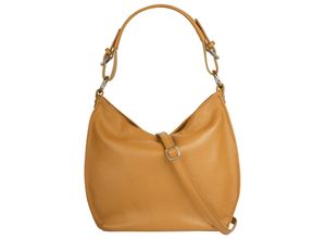 4260543054922 - Shopper SAMANTHA LOOK Damen Gr B H T 36cm x 30cm x 10cm onesize gelb Leder leicht glänzend unifarben Taschen echt Leder Made in Italy