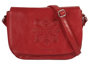 4260760041446 - Umhängetasche BRUNO BANANI Mandala Damen Gr B H T 26cm x 18cm x 6cm onesize rot Leder vintage Taschen echt Leder