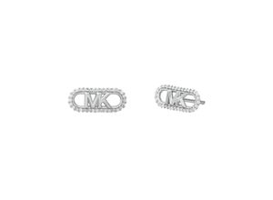 4064092246360 - Paar Ohrstecker MICHAEL KORS PREMIUM EMPIRE OVAL MKC1657CZ Ohrringe Gr Silber 925 (Sterlingsilber) silberfarben (silberfarben kristallweiß kristallweiß) Damen Ohrstecker mit Zirkonia (synth)