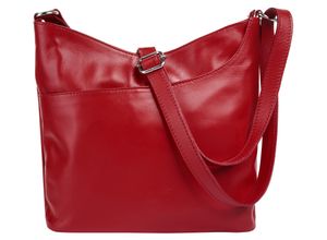 4260543051600 - Umhängetasche SAMANTHA LOOK Damen Gr B H T 25cm x 20cm x 5cm onesize rot Leder unifarben Taschen echt Leder Made in Italy