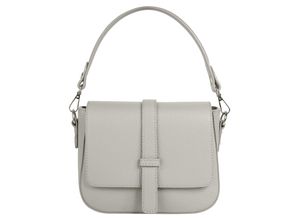 4262427391871 - Umhängetasche SAMANTHA LOOK Damen Gr B H T 21cm x 16cm x 6cm onesize grau Leder clean Taschen echt Leder Made in Italy