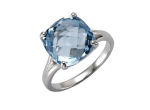 4006046244077 - Fingerring ZEEME 925 - Sterling Silber rhodiniert Blautopas Fingerringe Gr 052 (166) Silber 925 (Sterlingsilber) weiß (weiß blau) Damen Fingerringe