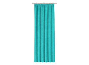 4004567114558 - Vorhang WIRTH Trondheim 328 g m² Gardinen Gr 145 cm Kräuselband 132 cm blau (türkis) Kräuselband Gardine