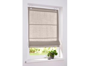 4016478993467 - Raffrollo HEINE HOME Gr 1 grau (taupe) Raffrollos 140cm Ösen 45cm B45cm H140cm