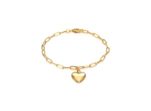 4050878617769 - Armband ELLI Herz Liebe Trend Romantik 925 Silber Armbänder Gr 16 cm ohne Stein Silber 925 (Sterlingsilber) goldfarben (gold) Damen Armbänder