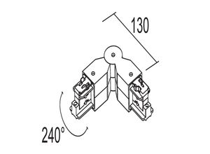 8019163142894 - Schwenkverbinder 3-Phasen-System LKM weiß