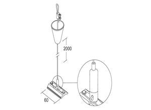 8019163130327 - Abhängung 2m Seilspanner flexibel schwarz