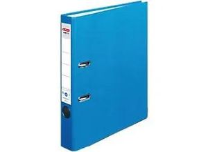 4008110313139 - herlitz maXfile nature plus Ordner DIN A4 50 mm Blau 2 Ringe 10841658 Pappkarton PP (Polypropylen) Texturiert Hochformat