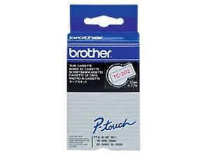 4977766050531 - P-touch Schriftband TC-202 12mm x 77m rot weiß laminiert selbstklebend 4977766050531 Brother