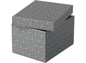 4049793072265 - Home Aufbewahrungs- und Geschenkbox 628281 Klein 100% Recycelter Karton Grau 200 x 255 x 150 mm 3 Stück