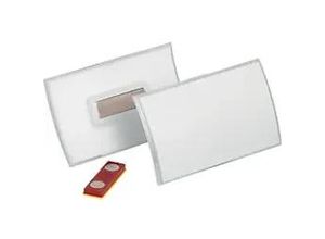 4005546732213 - Namensschild click fold 54x90 mm mit Magnet verdrehsicher pp Packung à 10 Stück transparent 826019 - Durable